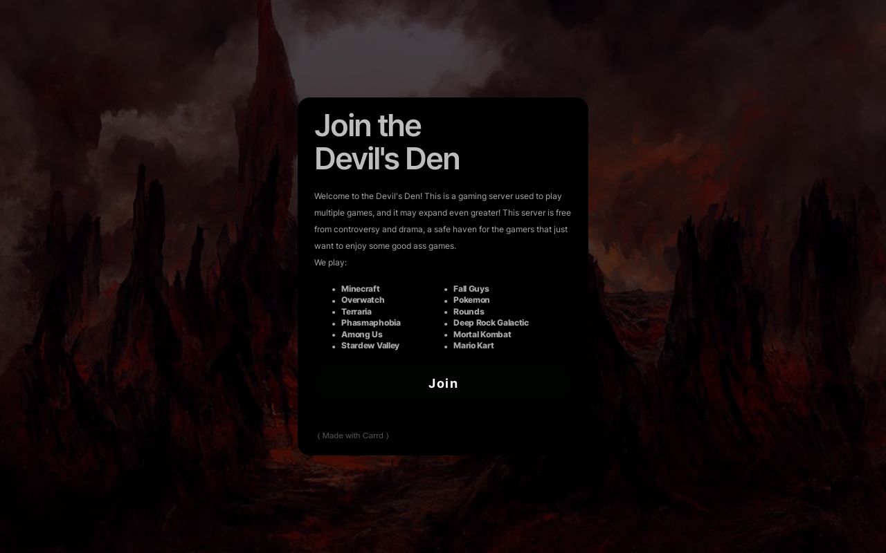 Join the Devil's Den
